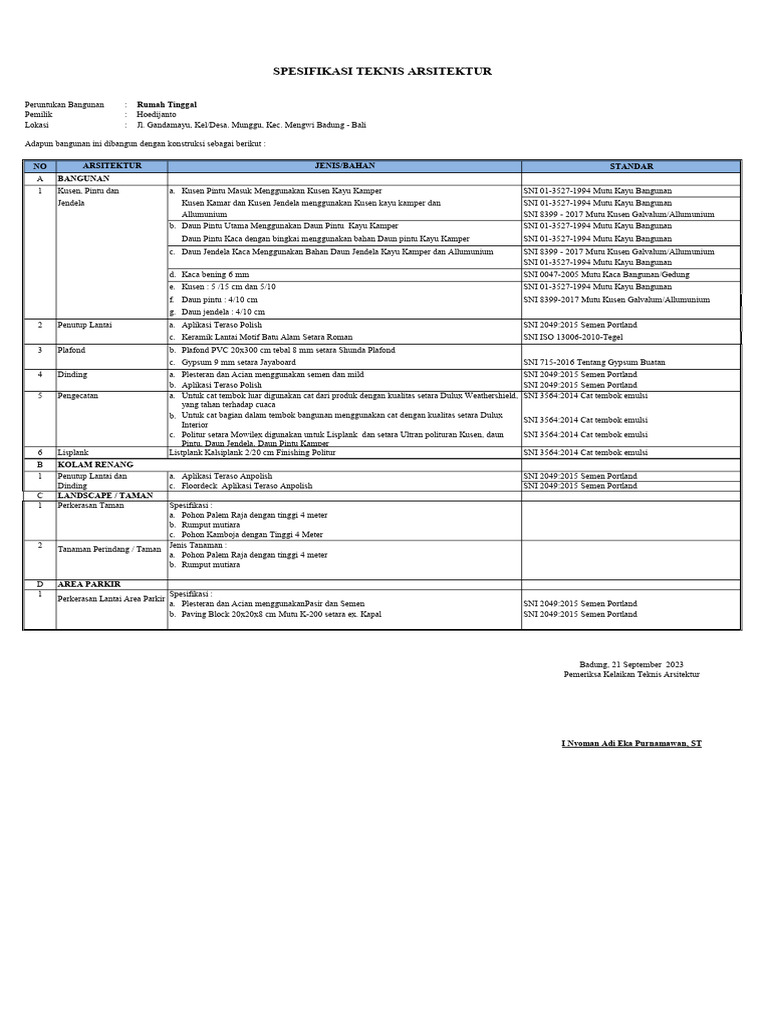 Spektek Arsitktur | PDF