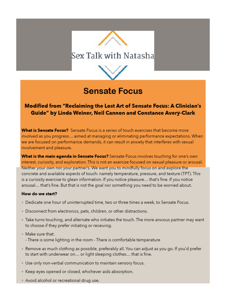 Sensate Focus Complete PDF | PDF | Self-Improvement | Lifestyle