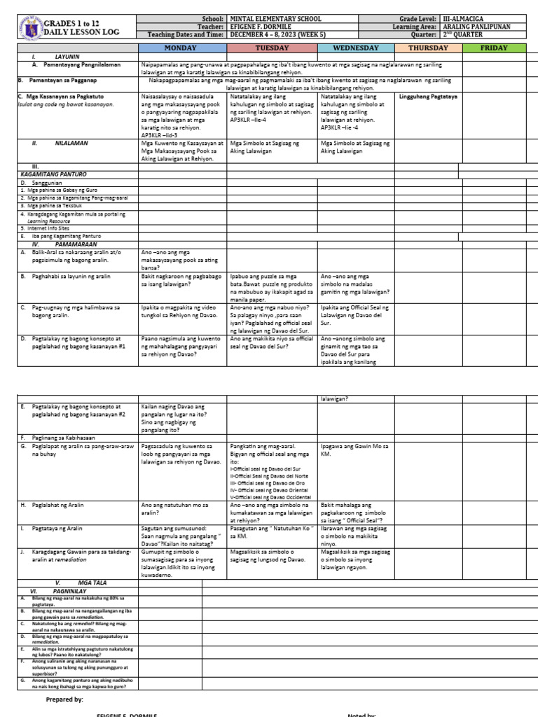 DLL ARALING-PANLIPUNAN-3 Q2 W5-Ed2 | PDF