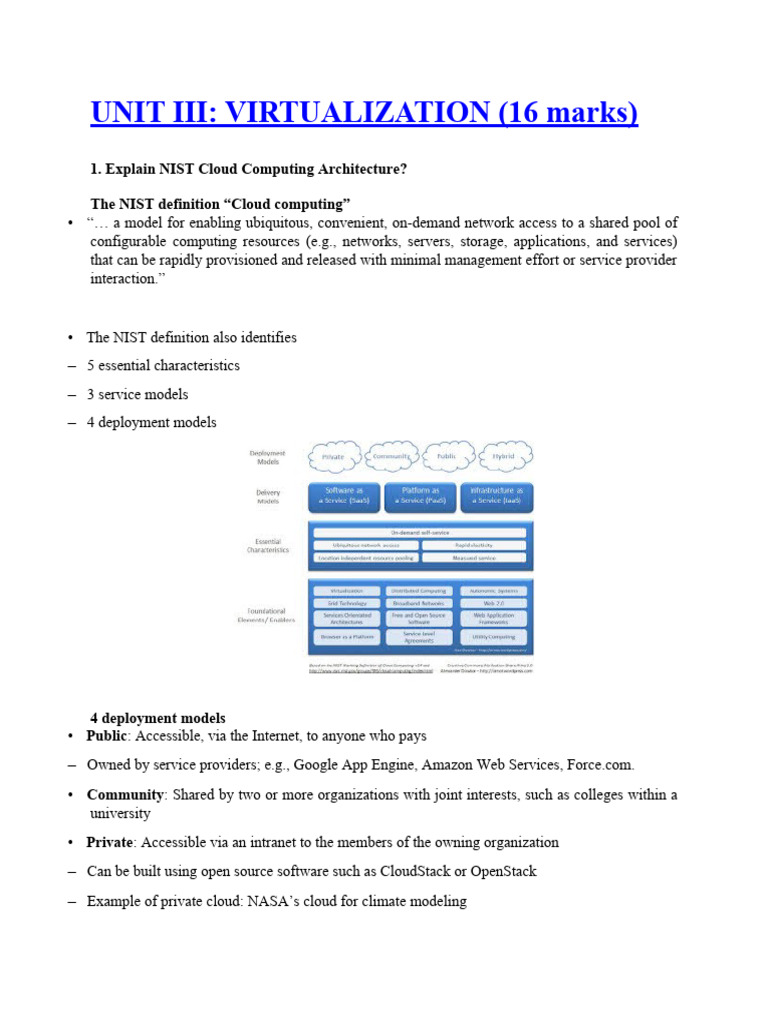 UNIT III GCC | PDF | Cloud Computing | Virtual Machine