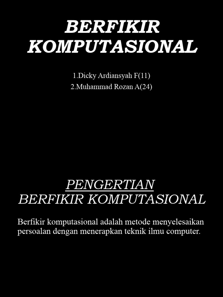 Presentasi Berpikir Komputasional Modul Ajar Informatika | PDF