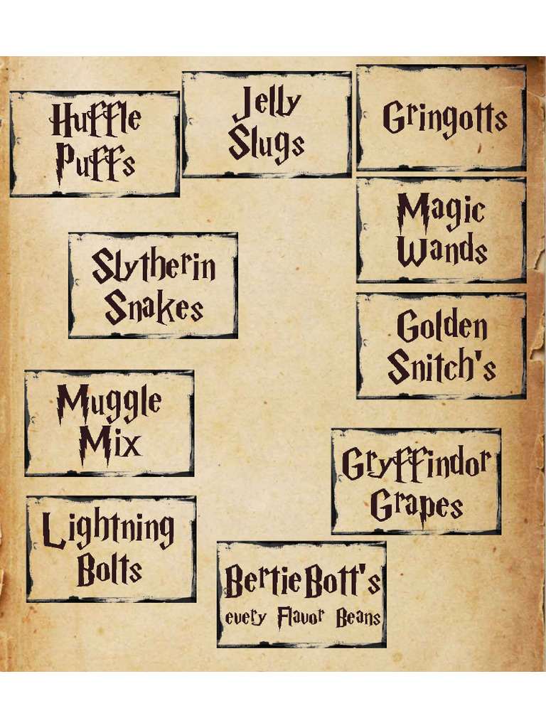 HP Food Signs | PDF