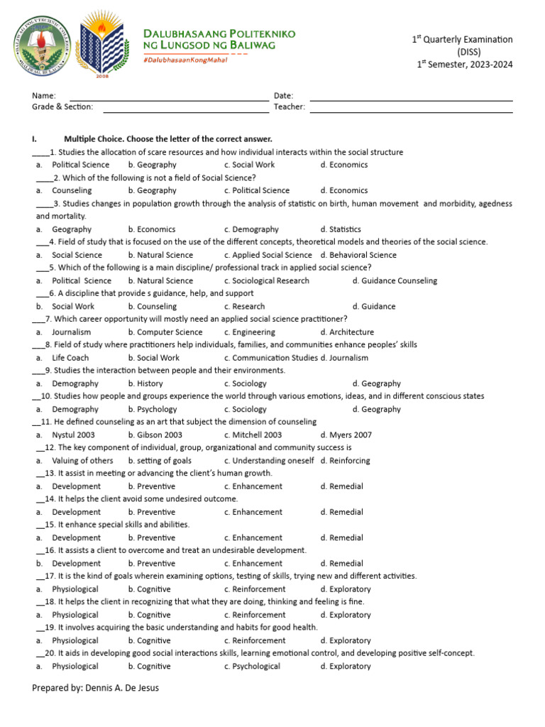 DISS-MIDTERM-TEST-SIR-DENNIS | PDF