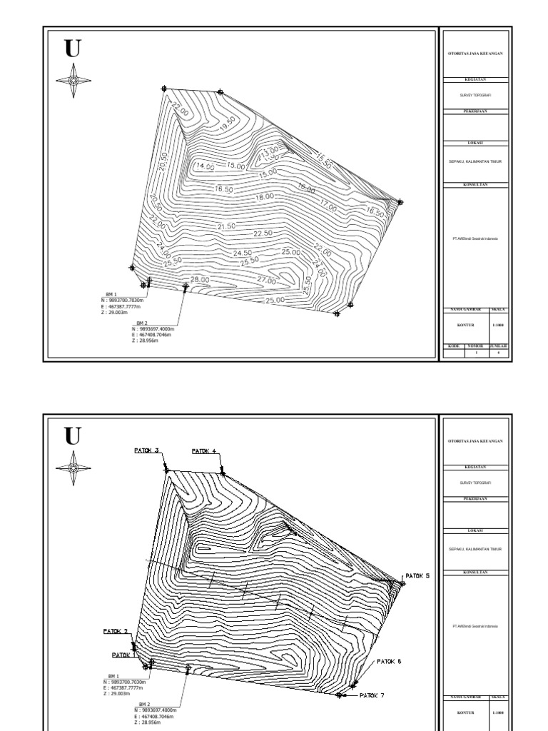 Contoh Gambar Kontur Dan Potongan | PDF