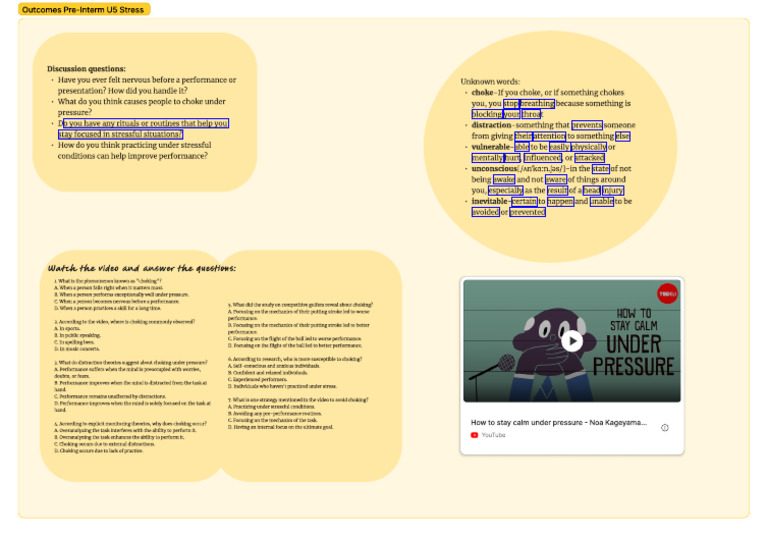 Outcomes Pre Interm U4 | PDF