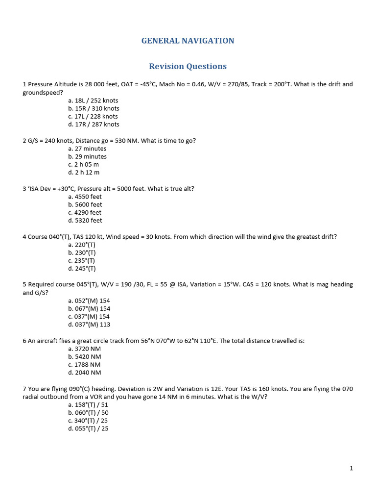 General Navigation Oxford Question - Compress | PDF