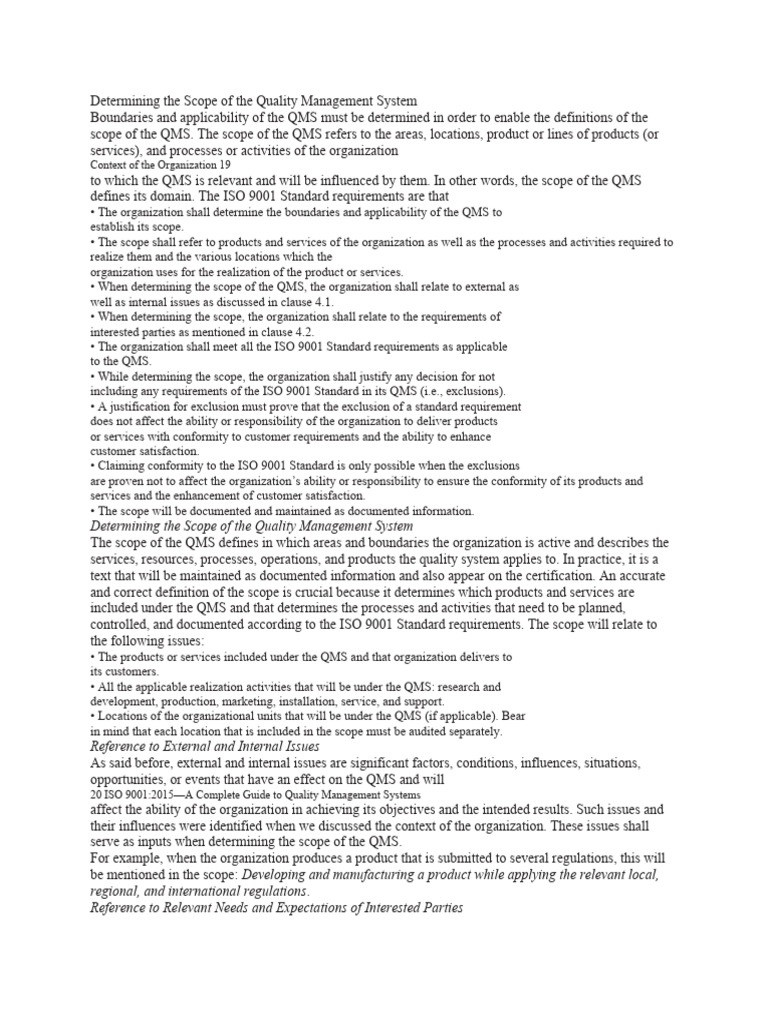 Defining QMS Scope and Boundaries | PDF | Quality Management System ...