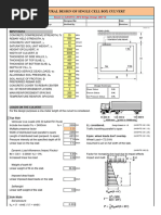 RCBC Box Culvert Design and Analysis | PDF | Structural Load | Concrete