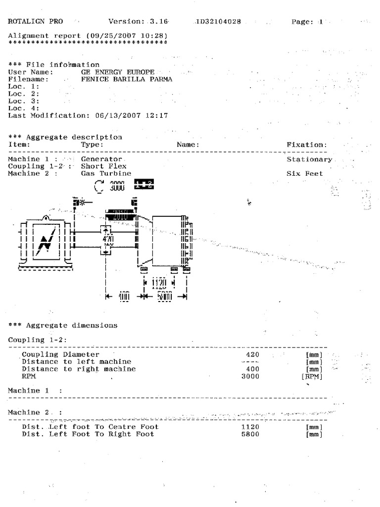 LM2500 Base DLE GE Package - Alignemnt Results | PDF