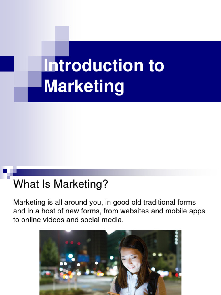 Introduction To Marketing | PDF