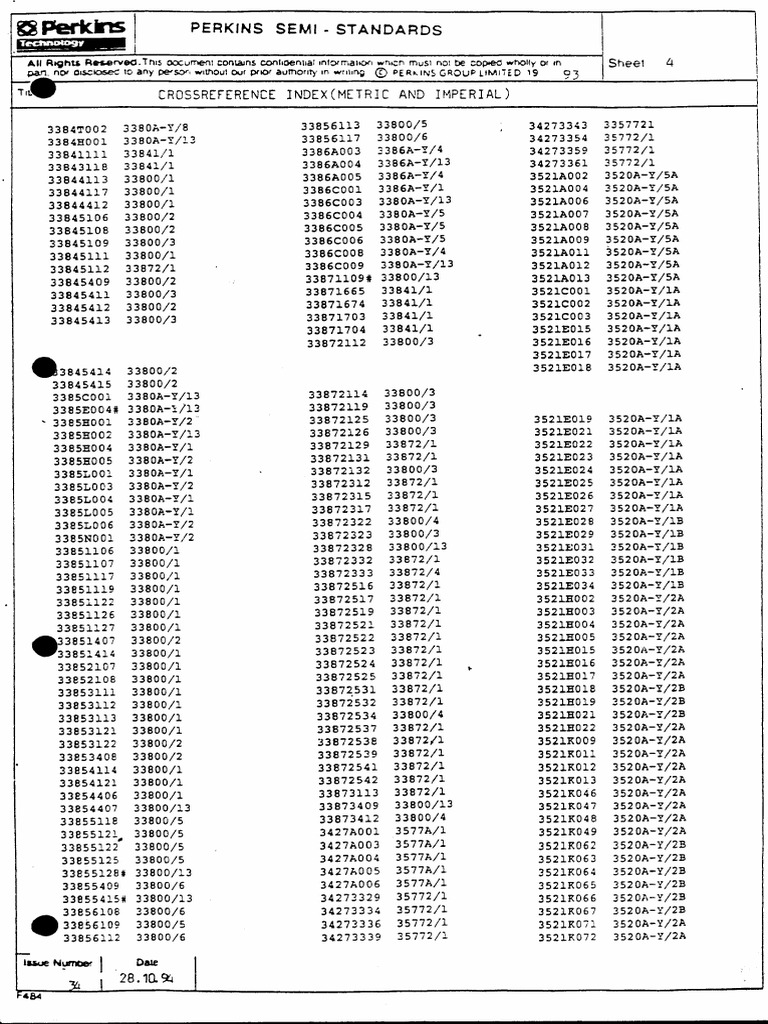 Sheet4 Index Imperial Metric Pdf