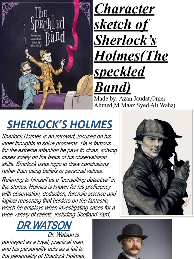 Character sketch of Sherlock’s Holmes(The speckled Band) | PDF