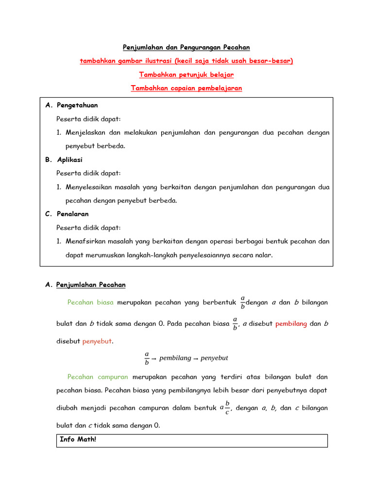 Grade V - Matematika Topik 1 | PDF