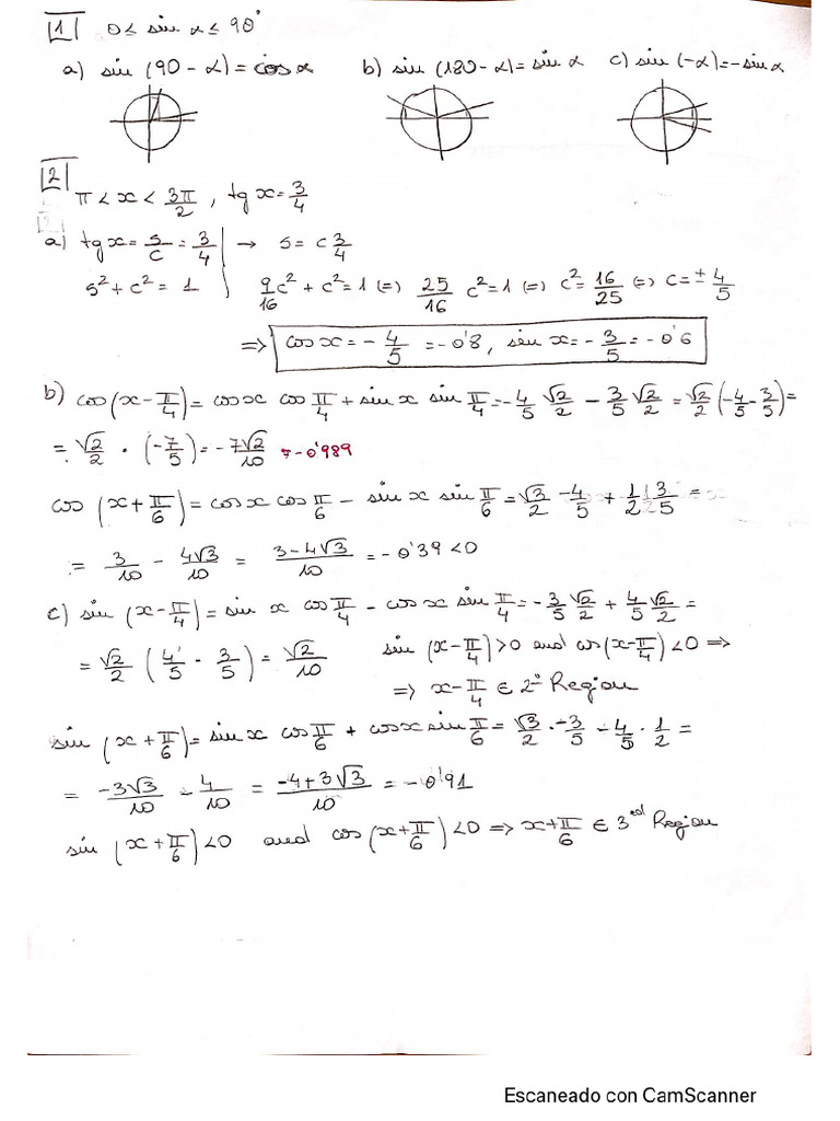 Trigonometría 2 Sol | PDF