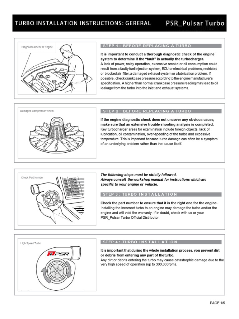 Turbo Installation PSR | PDF | Turbocharger | Machines