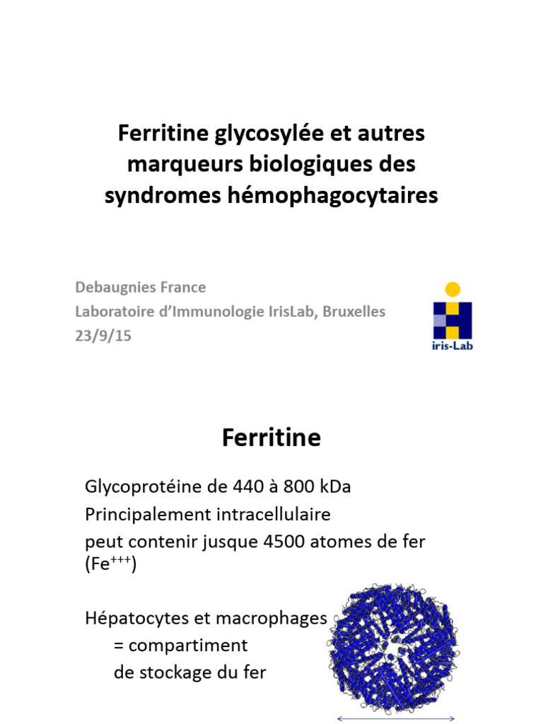 Ferritine glycosylée et syndromes HLH | PDF