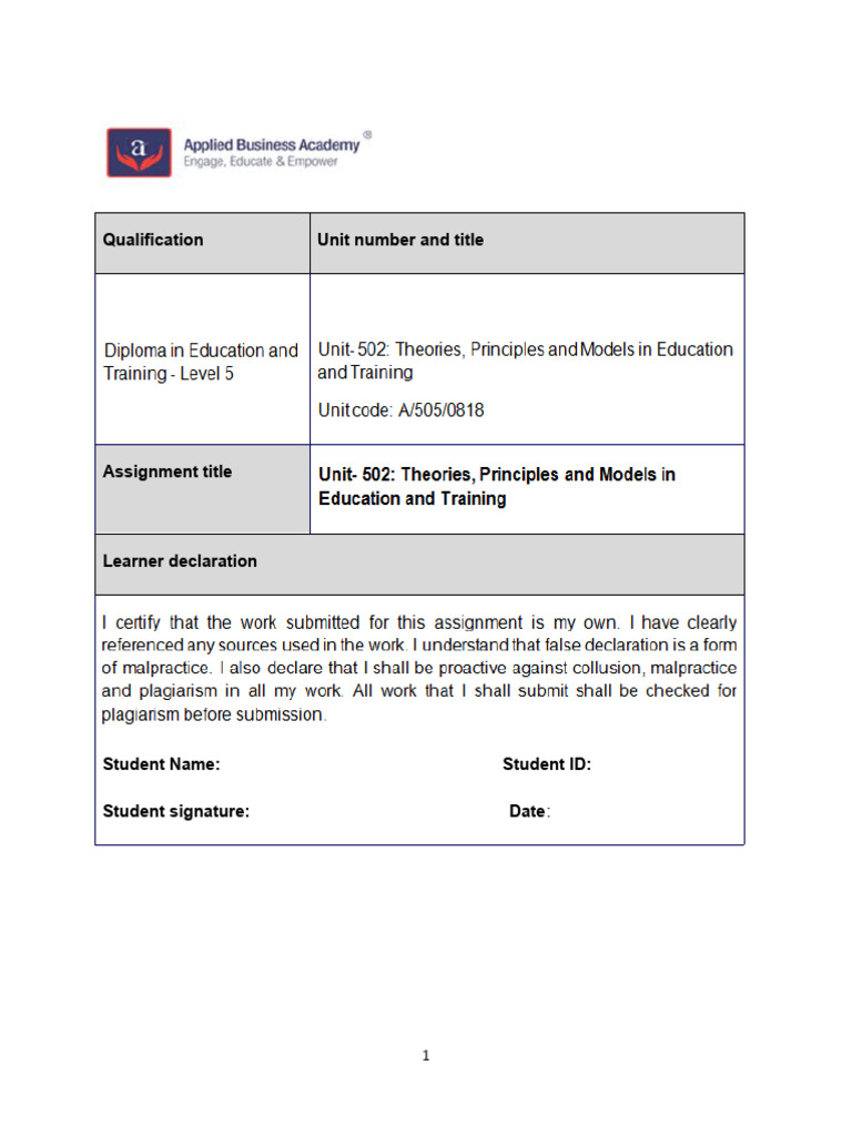 UNit-502-Answer-Sheet | PDF | Curriculum | Educational Assessment