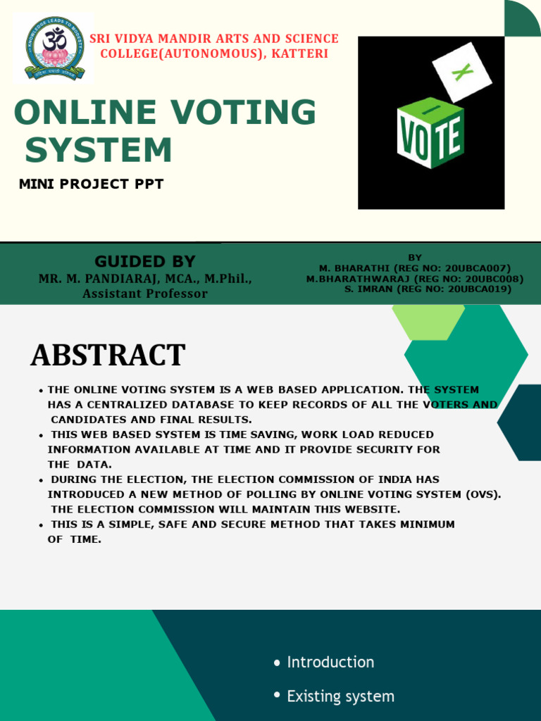Online Voting System496 | PDF | Voting | Electronic Voting