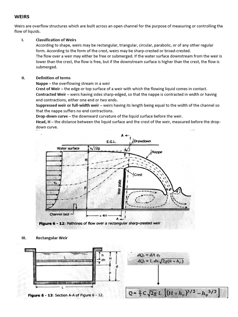 WEIRS | PDF | Civil Engineering