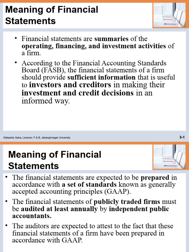 Understanding Financial Statements Basics | PDF | Financial Statement ...