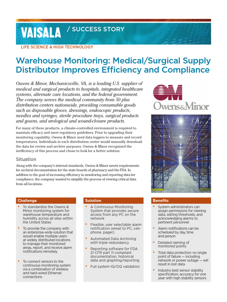 CEN LSH Warehouse Monitoring Success Story | PDF