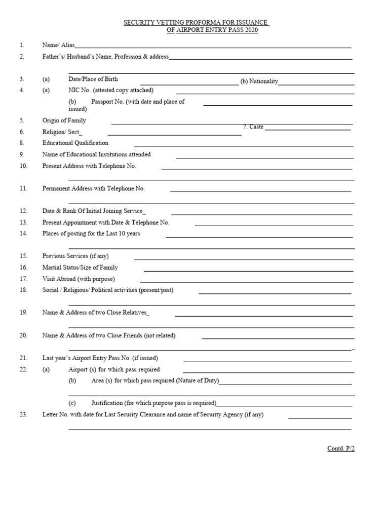 Security_Vetting_Proforma | PDF | International Law | Government