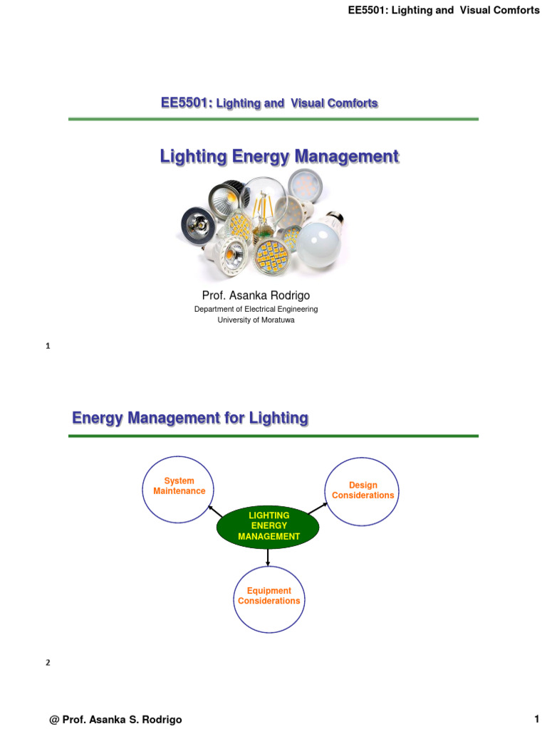 Lighting Design 9 Energy-Management | PDF