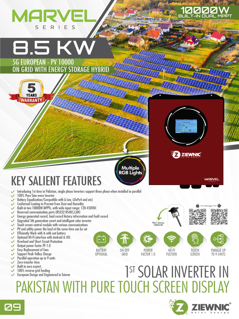 MARVEL 5G EUROPEAN - PV 10000 (8.5 KW) Catalog | PDF | Technology & Engineering