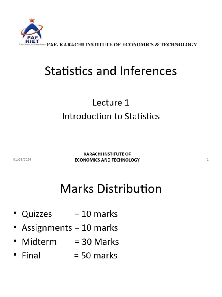 Lecture 1 2 Slides Introduction To Statistics Pdf Statistics Quantitative Research