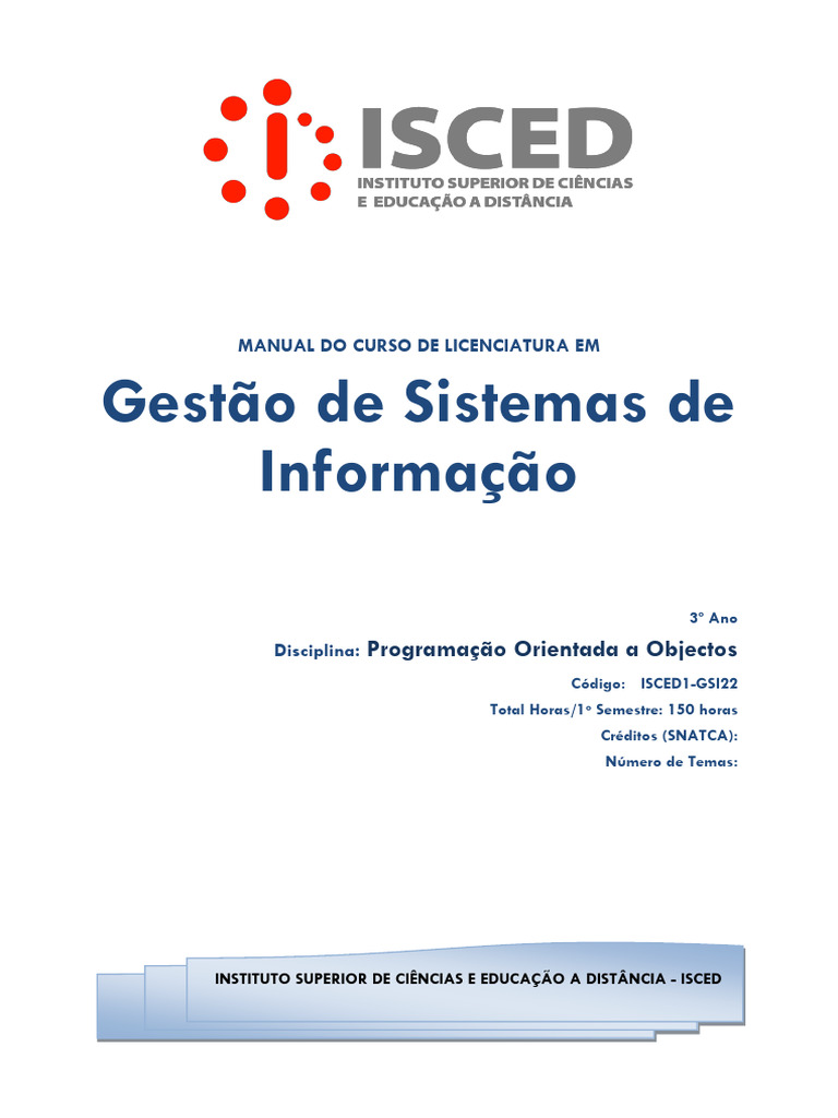 Manual de Programacao Orientada Ao Objecto | PDF | Linguagem de ... Manual de Programacao Orientada Ao Objecto | PDF | Linguagem de ...