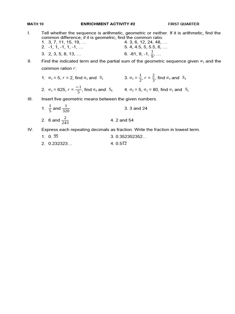 Enrichment Activity #2 | PDF
