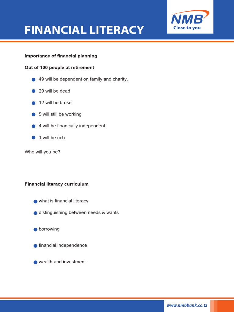 Financial Literacy & Planning Guide | PDF
