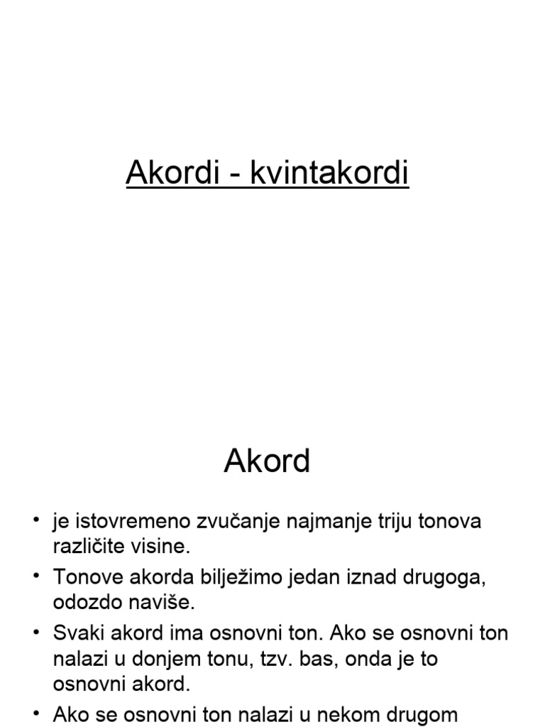 05 Akordi Kvintakordi | PDF