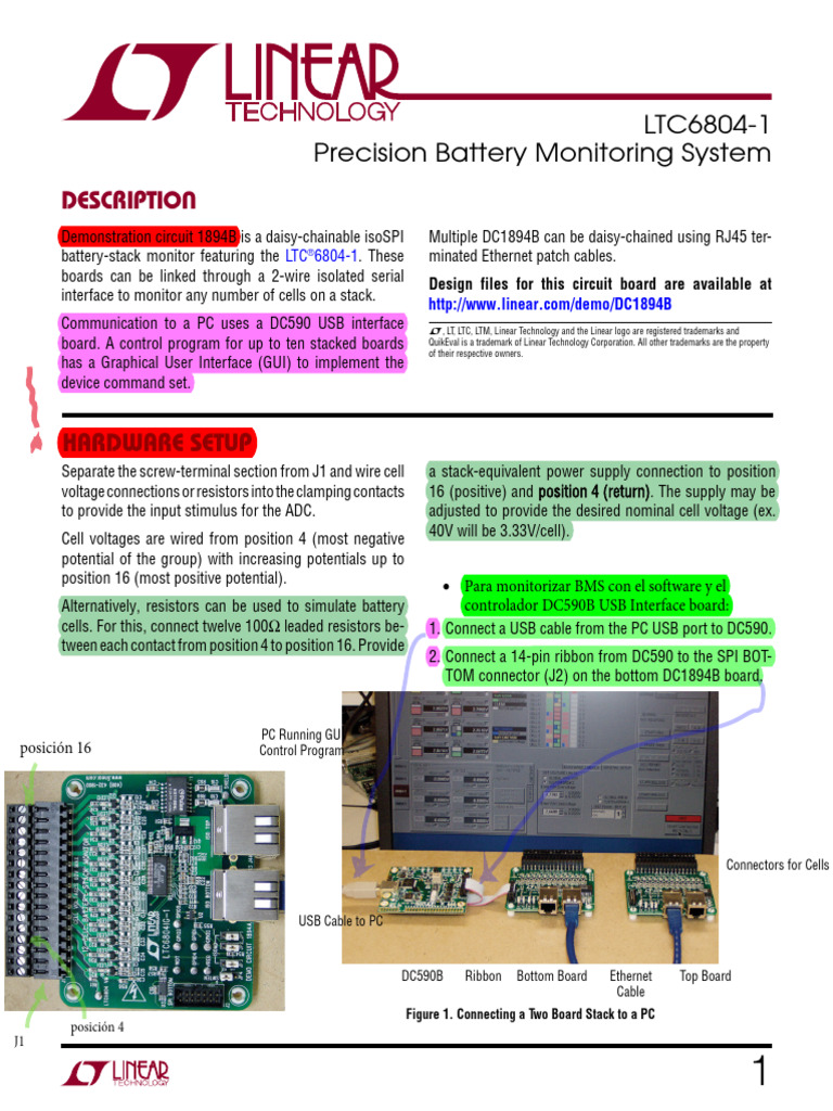 Datasheet Demo Circuit 1894B Con LTC6804-1 | PDF | Usb | Graphical User Interfaces