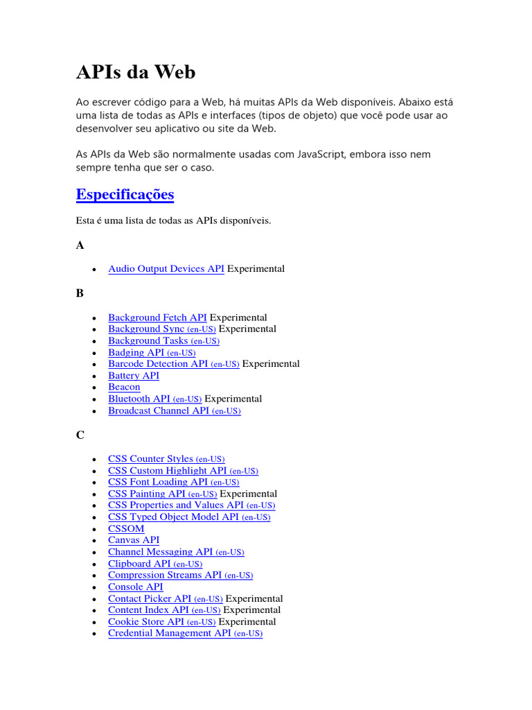 APIs Da Web | PDF