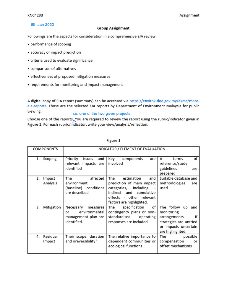 Z Last Year Assignment (2021) | PDF | Environmental Impact Assessment