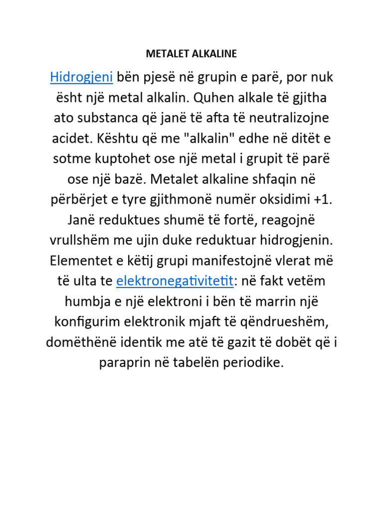 Metalet Alkaline | PDF