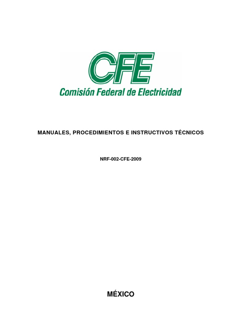 Cfe NRF-002 | PDF | Transporte | Información