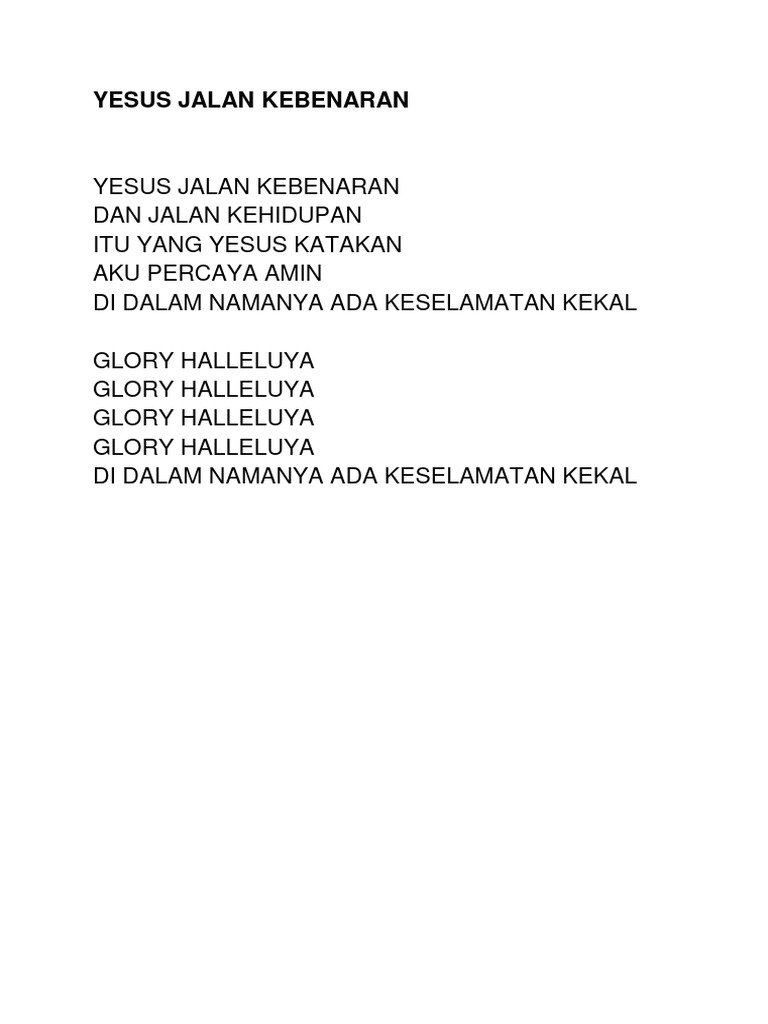 Yesus Jalan Kebenaran | PDF