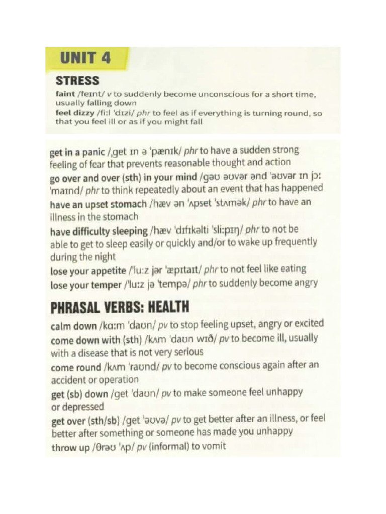 11th Graders Unit 5 Getting Angry Extra Material Prepare 7 Vocabulary | PDF