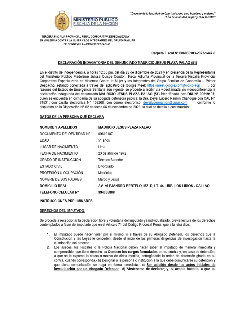Decl. Ddo. 1447-2023 Ddo. | PDF