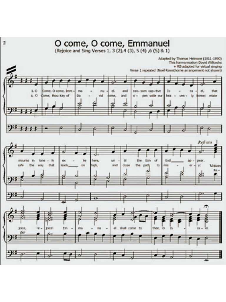 O Come O Come Emanuel | PDF