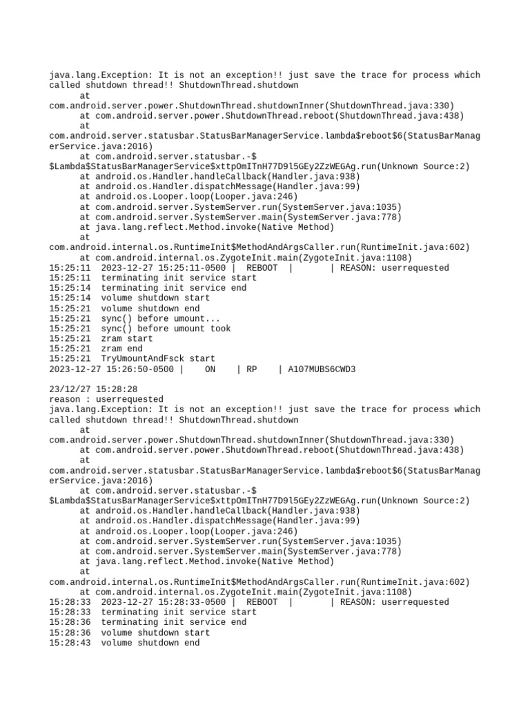 Power Off Reset Reason | PDF | Java (Programming Language) | System Software