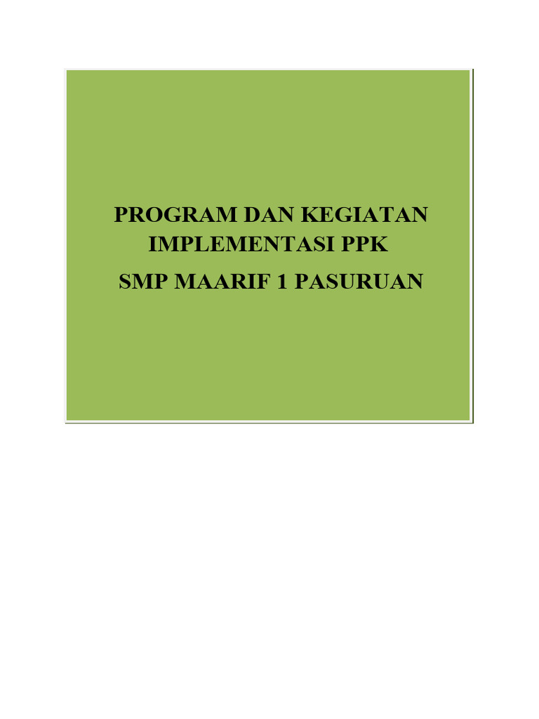 PPK SMP MAARIF 1 Pasuruan | PDF