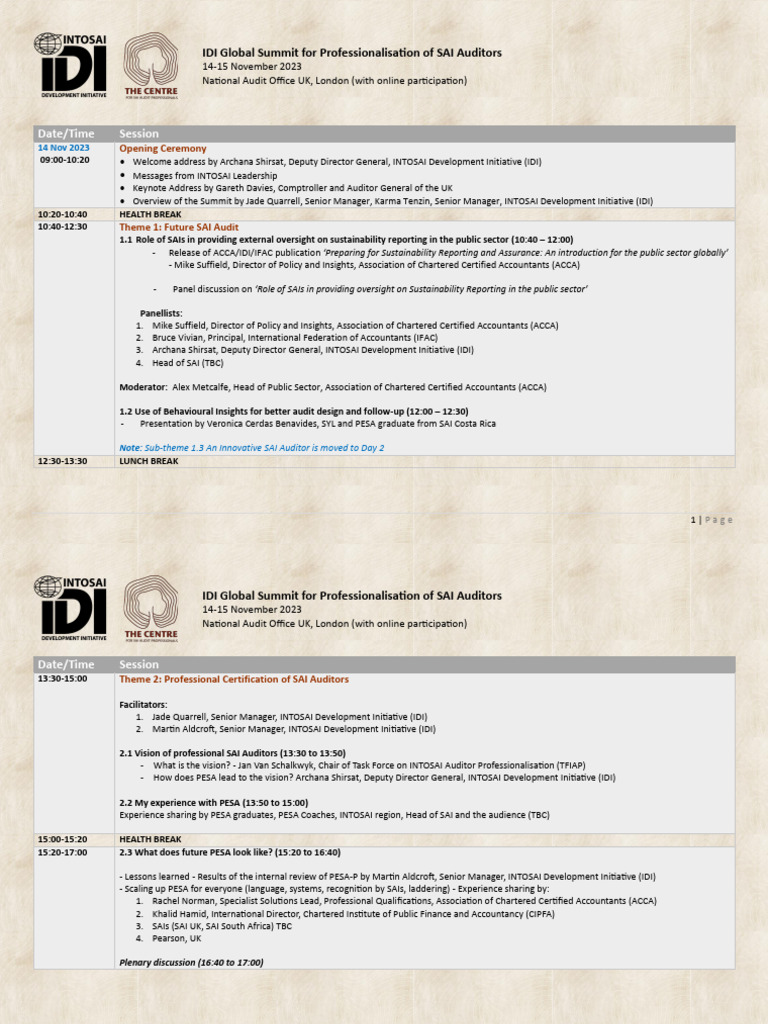 Global Summit Agenda | PDF