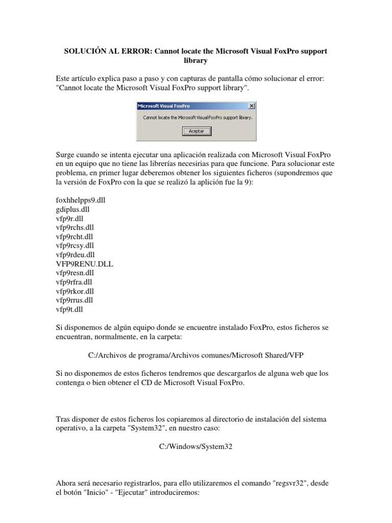Solución Al Error | PDF