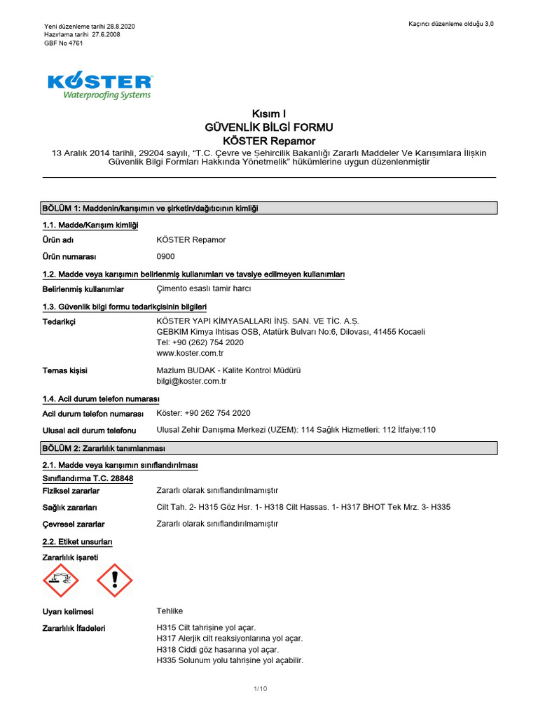 0900 KOSTER Repamor GBF | PDF