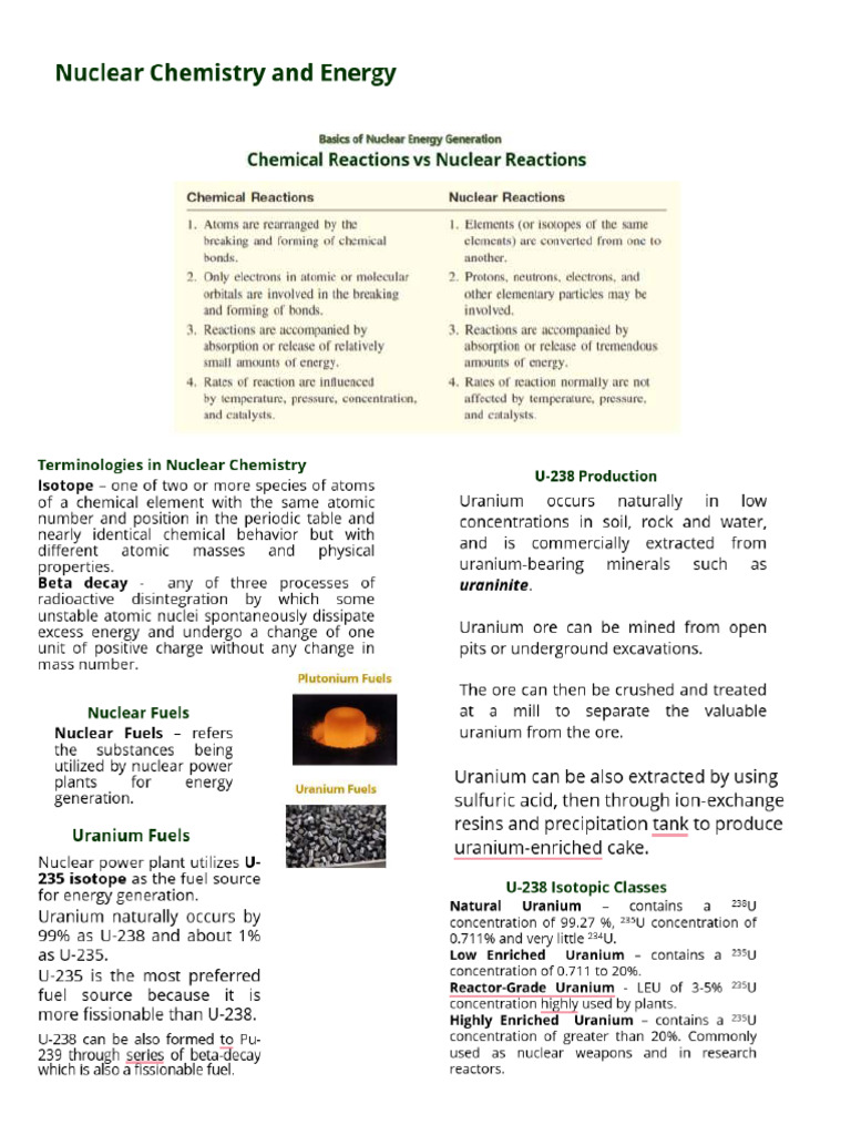 3-Nuclear Chem and Energy Notes | PDF