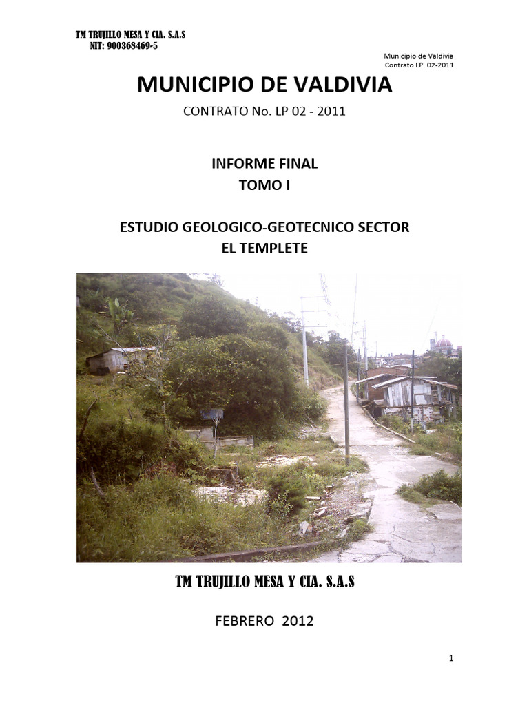 Microsoft Word - Valdivia Informe Final | PDF | Agua subterránea | Agua