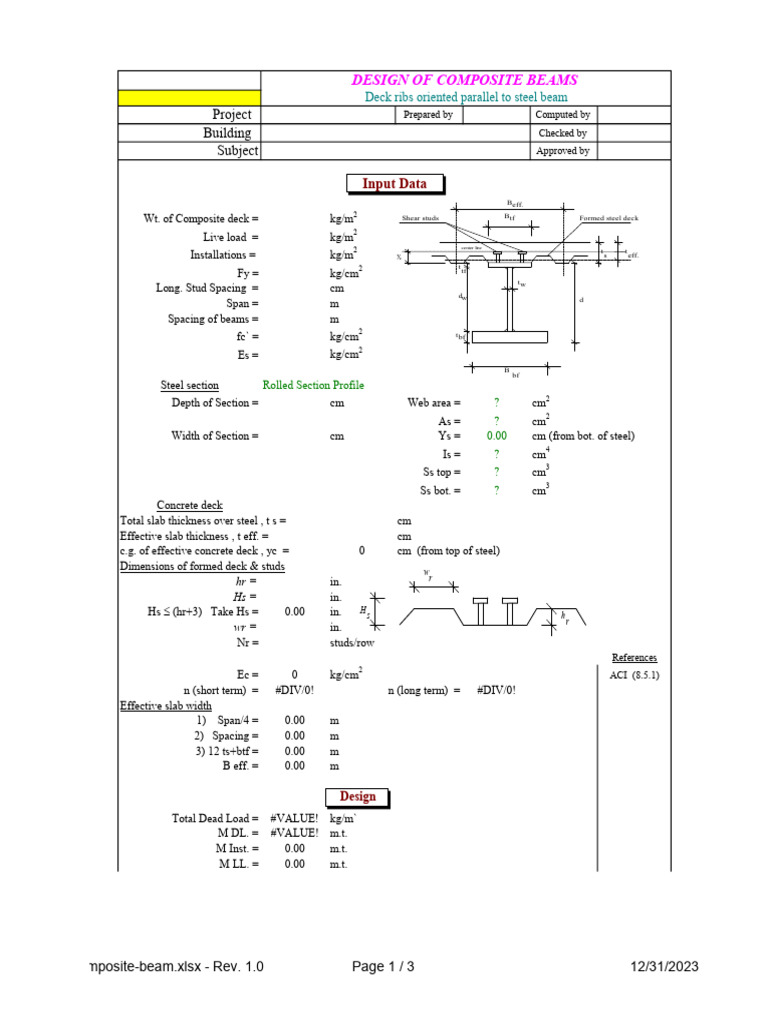 Design Sheet | PDF | Building Engineering | Solid Mechanics